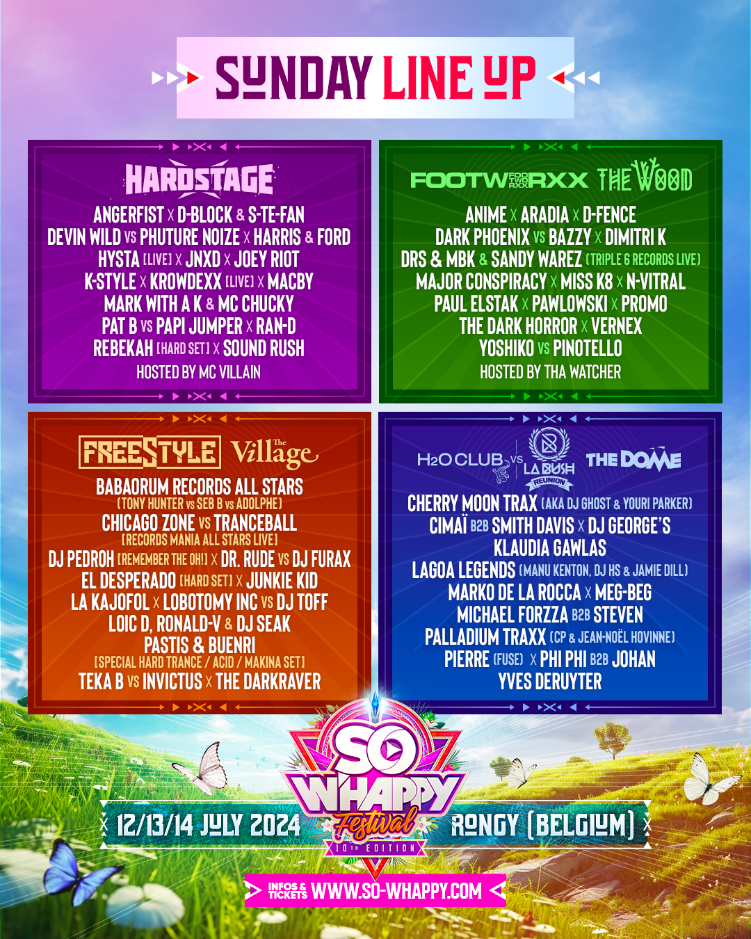 Line Up & Timetables – So W'happy Festival